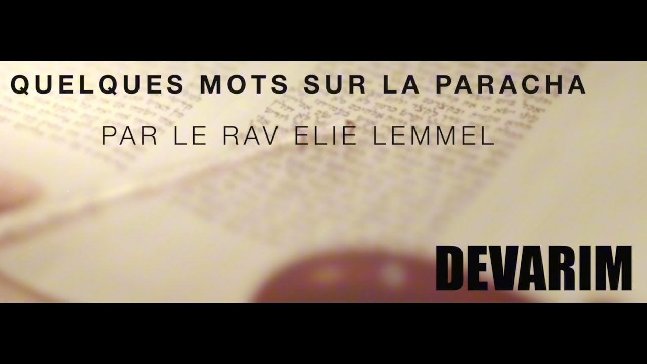 Ce n'est pas une question d'argent ! Rav Elie Lemmel - Paracha Devarim ...