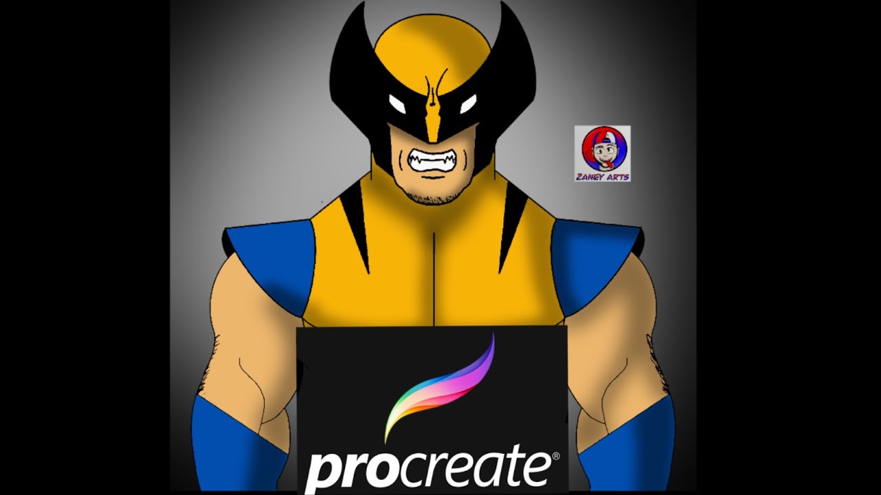 Wolverine drawing time lapse on procreate - YouTube