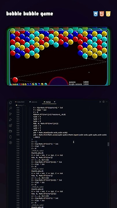 Create Bubble Bubble Game Using HTML CSS and JavaScript #coding #shortvideo #shorts #game # ...