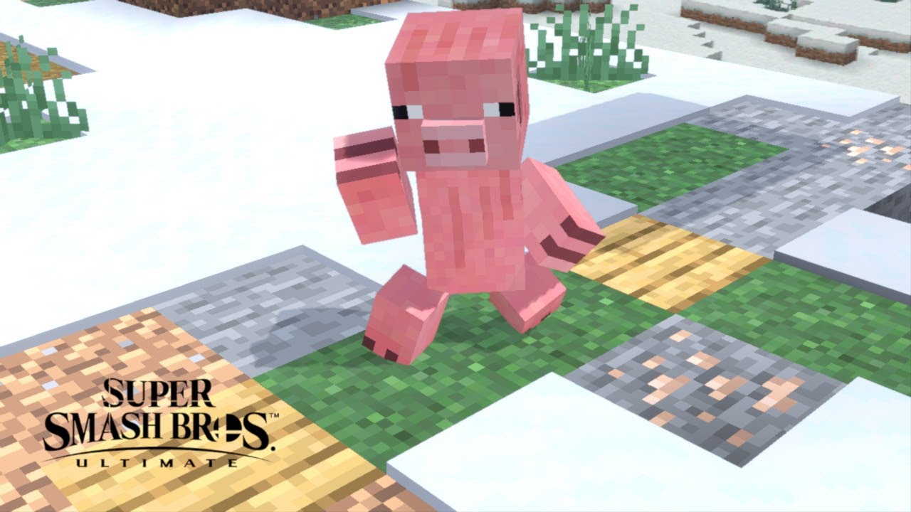 Minecraft pig breaks Smash Bros. - YouTube