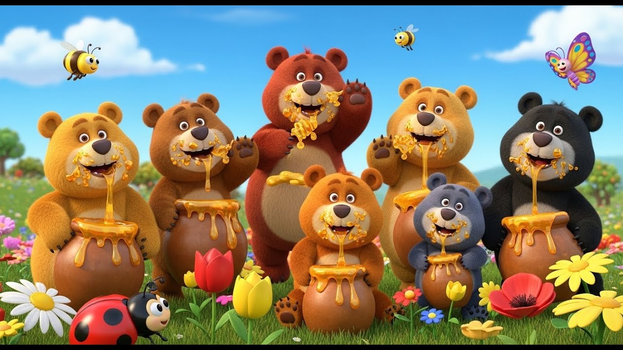 Contando osos con tarros de miel | Canciones y Rimas Infantiles - YouTube