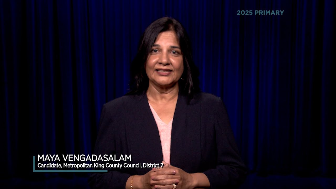 Maya Vengadasalam, candidate for Metro. King Co. Council, Dist. 7-Video ...