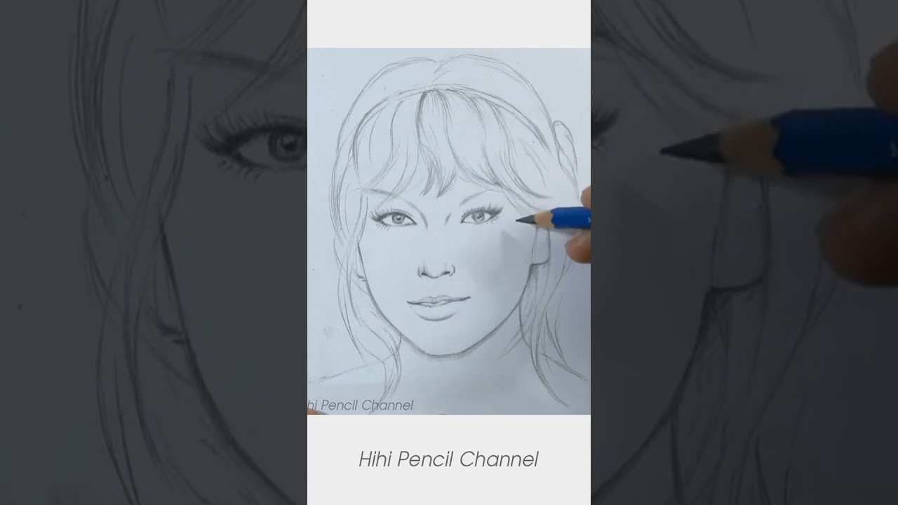How to Draw a Beautiful Girl Face | Pencil sketch #Shorts - YouTube