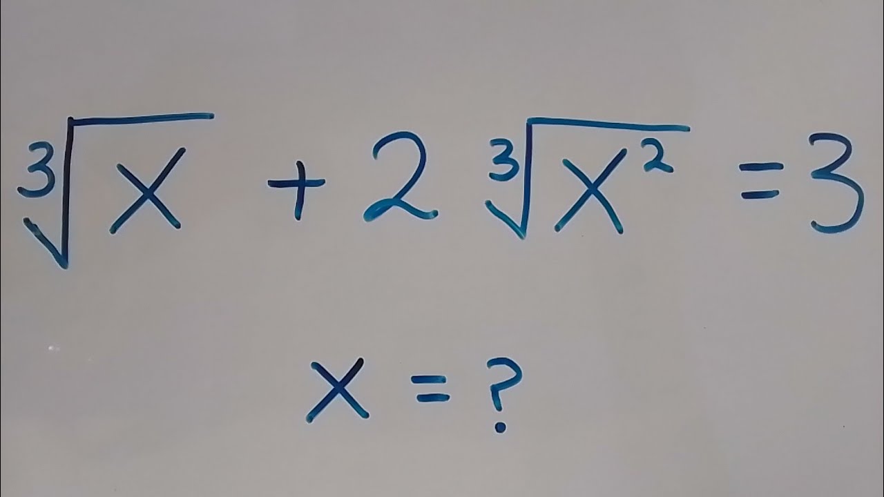 Math Olympiad | Can you solve ? | How to solve for X in this Problem ...