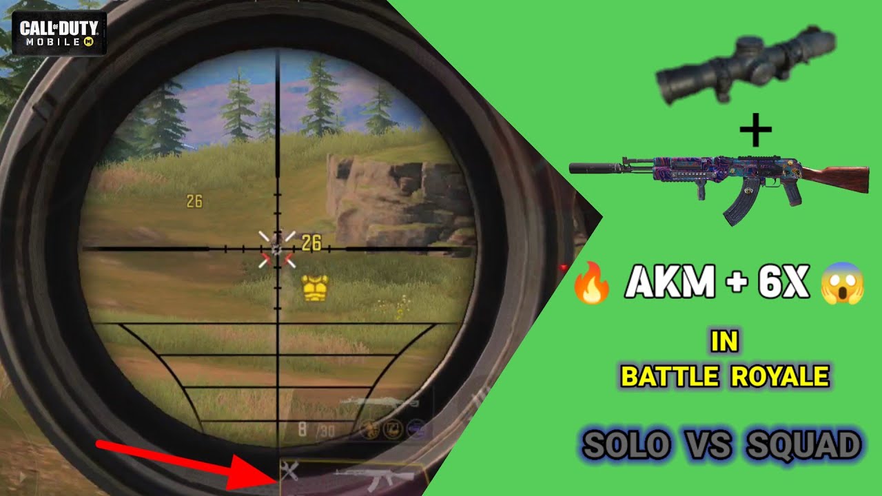 AK - 47 + 6X Scope 😱 Call of duty - Solo vs Squad BR Clutch Gameplay ...