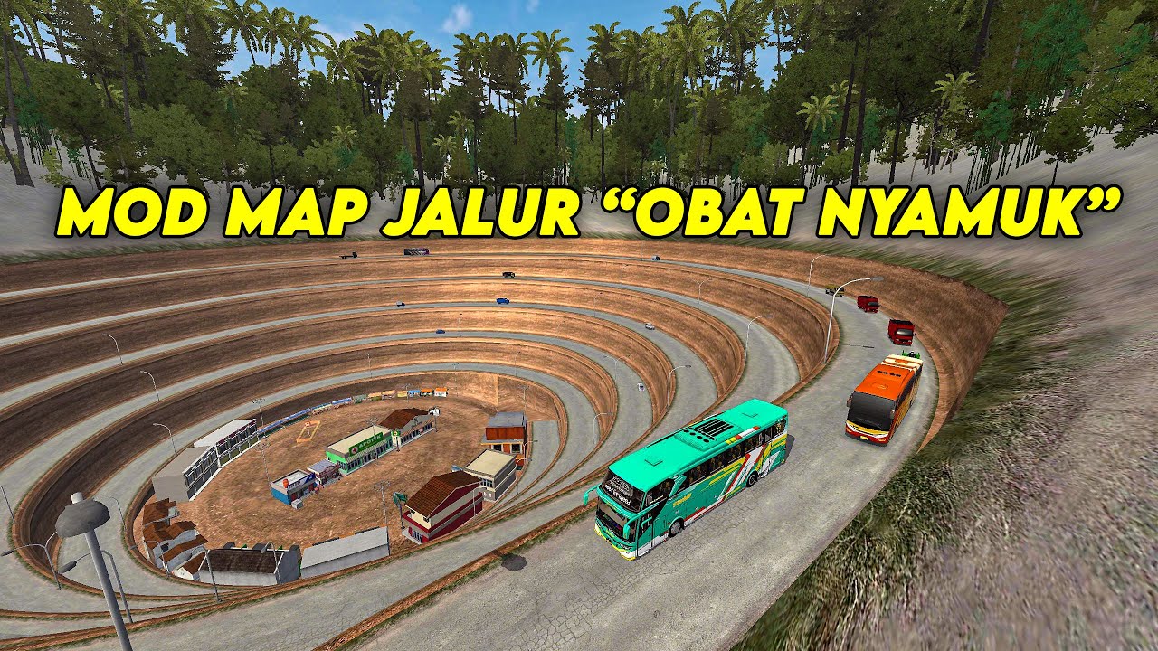 Mencoba Mod Map Yang Bikin PUSING! Map Jalur Hutan Berkelok - Bussid V3 ...