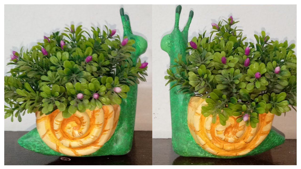 DIY Snail Planter | Coconut Shell Craft | Planter Ideas | Best out of ...
