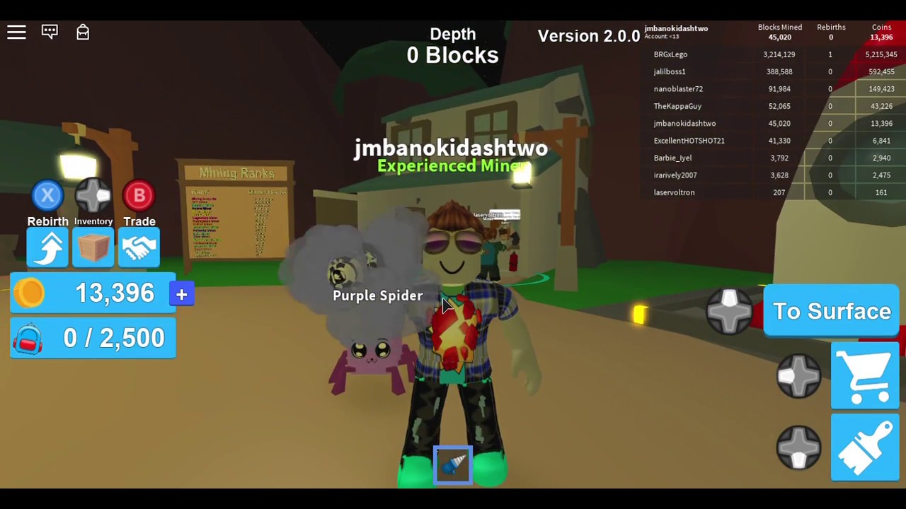 Roblox in a mining games - YouTube