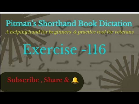 Pitman's Shorthand Book Ex- 116 #dictation #jkssb #sscstenographer # ...