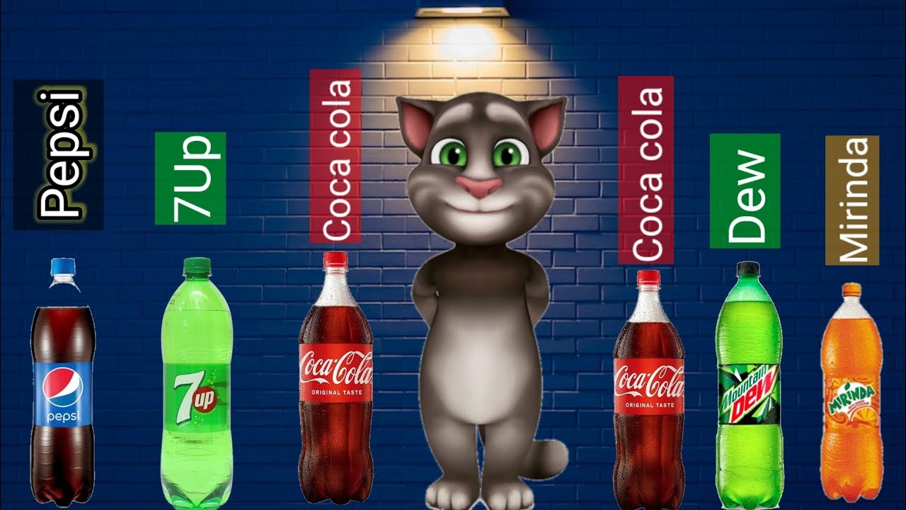 My Talking Tom Drinking Pepsi 7up Coca cola Dew mirinda || talking tom ...
