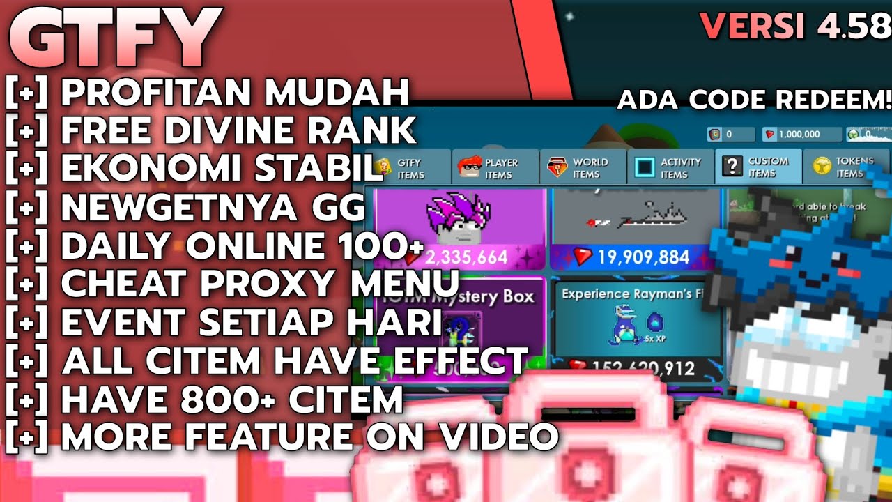 FREE CUSTOM ITEM?!😱 || GROWTOPIA PRIVATE SERVER TERBARU || GTPS TERBARU ...