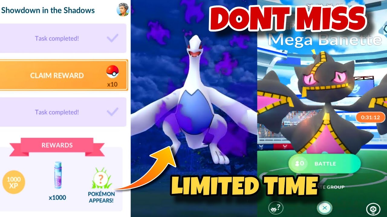 Shadow Lugia Raid | All Five Star Raid And Shadow, Mega Raid Halloween ...