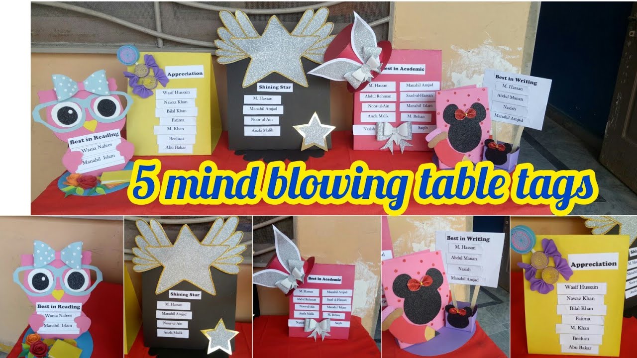 how to make table tags 5 mind blowing ideas DIY Dar-e-Arqam schools # ...