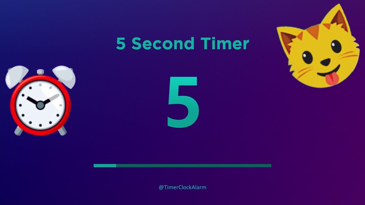 5 Second Timer Countdown with Alarm - YouTube