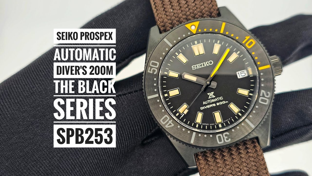 Seiko Prospex Automatic Diver's 200m The Black Series SPB253 - YouTube