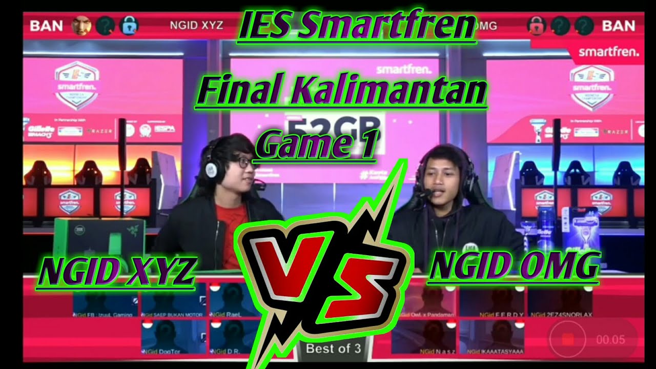 NGID XYZ Vs NGID OMG Game 1 Final Kalimantan IES Smartfren - YouTube