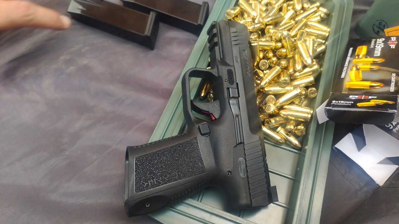 Turkish pistol 9mmx19 canik tp9 sf mete - YouTube
