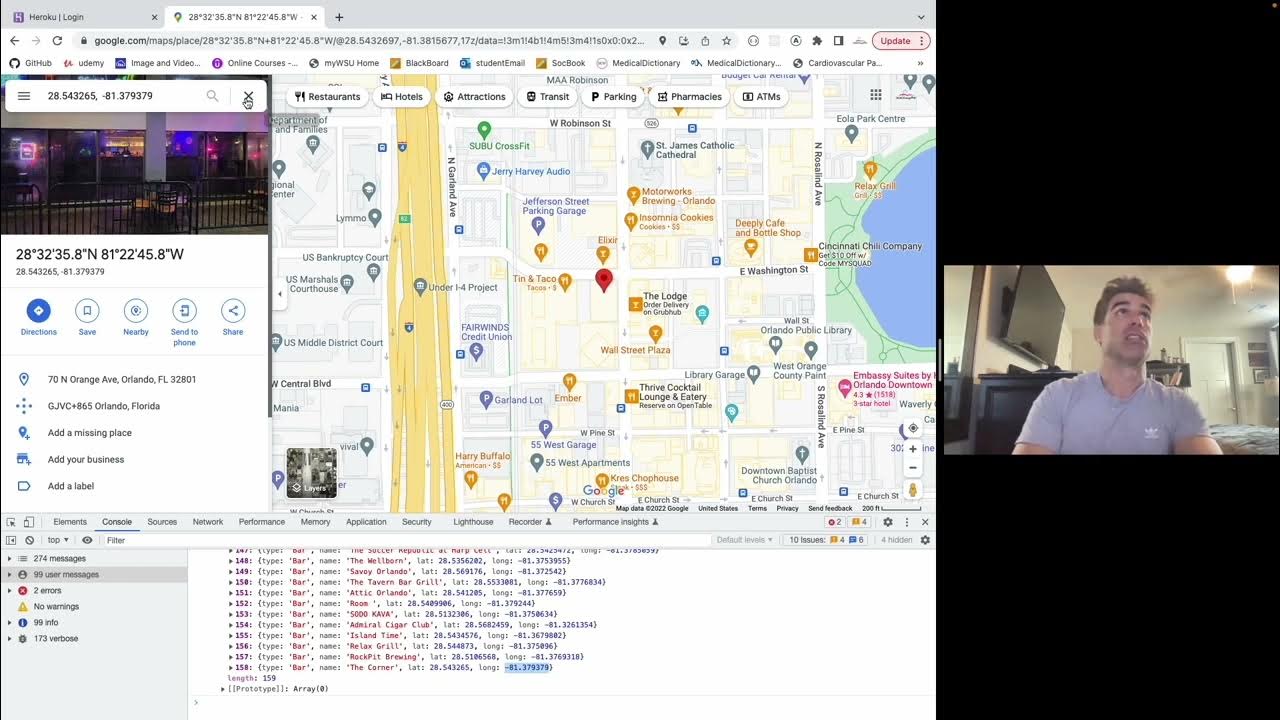 Scrape Google Maps No Extensions Pure Javascript - YouTube