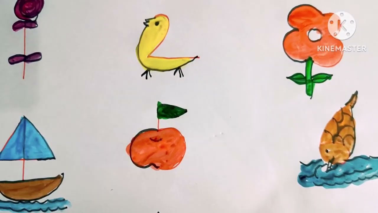 Easy Drawing from Numbers for kids | Easy Drawing for kids | Teaching ...