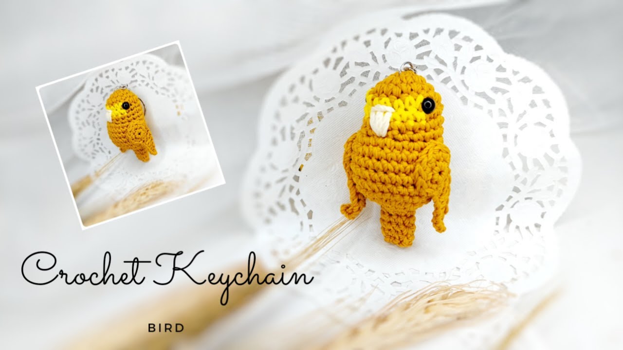 Crochet Keychain Bird | Gantungan Kunci Rajut Burung - YouTube
