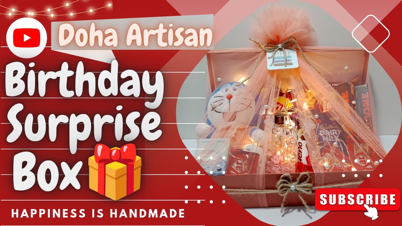 Ultimate Surprise Birthday Box Tutorial / Gift-Worthy Box Decorating ...