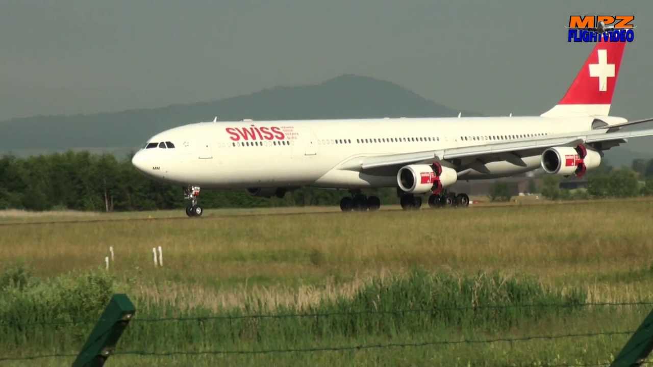Swiss Airbus A340 - United Boeing B767 - Qatar A330 at Airport Zurich ...
