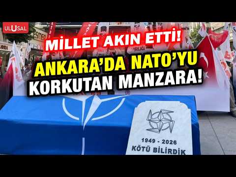 Türk milleti Ankara sokaklarını NATO'ya adeta dar etti! NATO'cuları panikleten görüntüler!