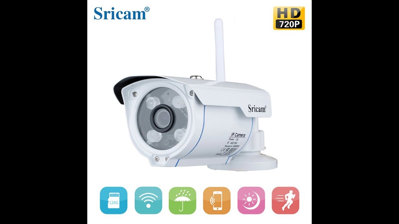Sricam SP007 Outdoor Wifi HD 720P Onvif Buller IP Camera - YouTube