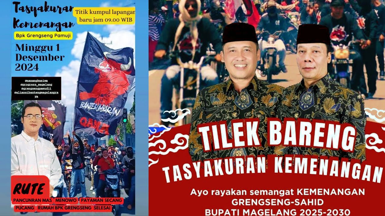TILEK BARENG TASYAKURAN KEMENANGAN GRENGSENG SAHID BUPATI MAGELANG 2025 ...