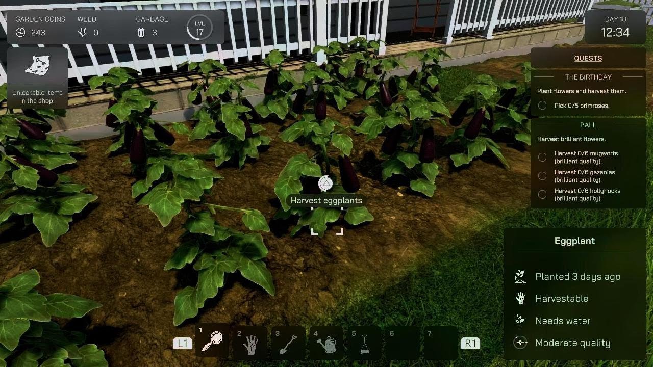 Garden Simulator Gameplay PS5 - YouTube