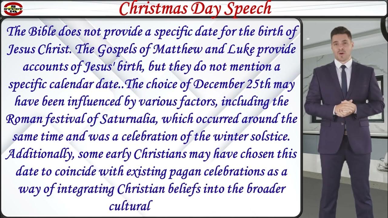 Christmas day speech in english | learn english through speech | speech ...