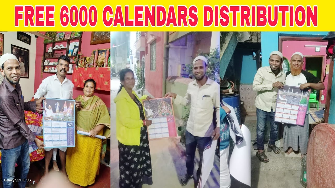 Free 6000 Thousand Calendars Distribution By Haneef Social Worker ...