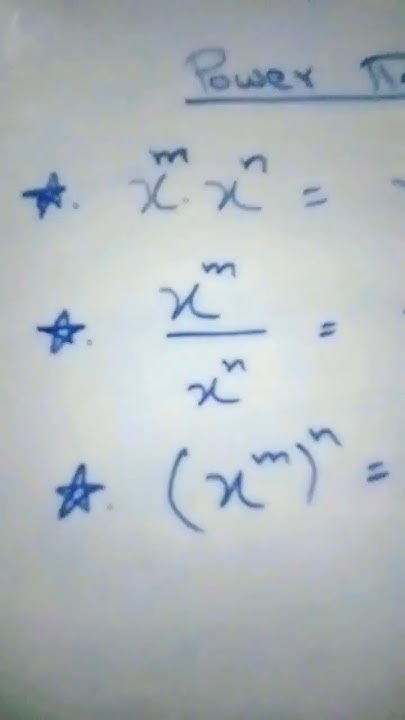 Power/Exponent Rule - YouTube