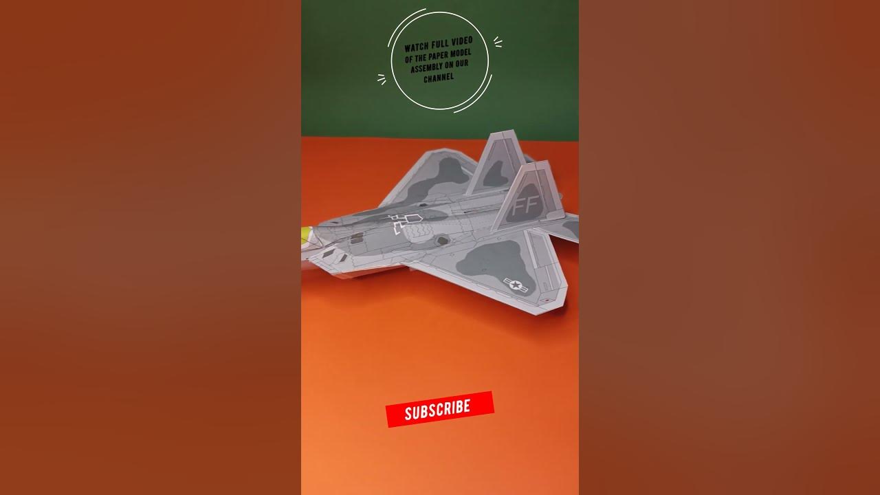 F-22 Raptor Paper Model | Paper craft F-22 - YouTube