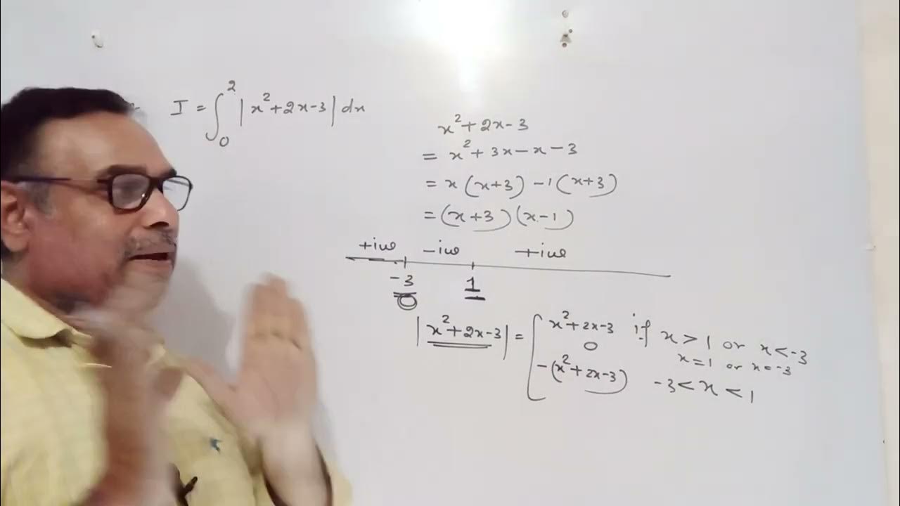 Definite Integral of modulus function (math) Part 1 CBSE & UP Board Class 12th - YouTube