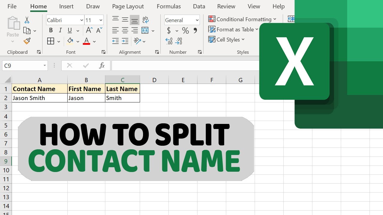 How To Split Contact Into First Last Name In Excel YouTube How To Split Contact Into First Last Name In Excel YouTube