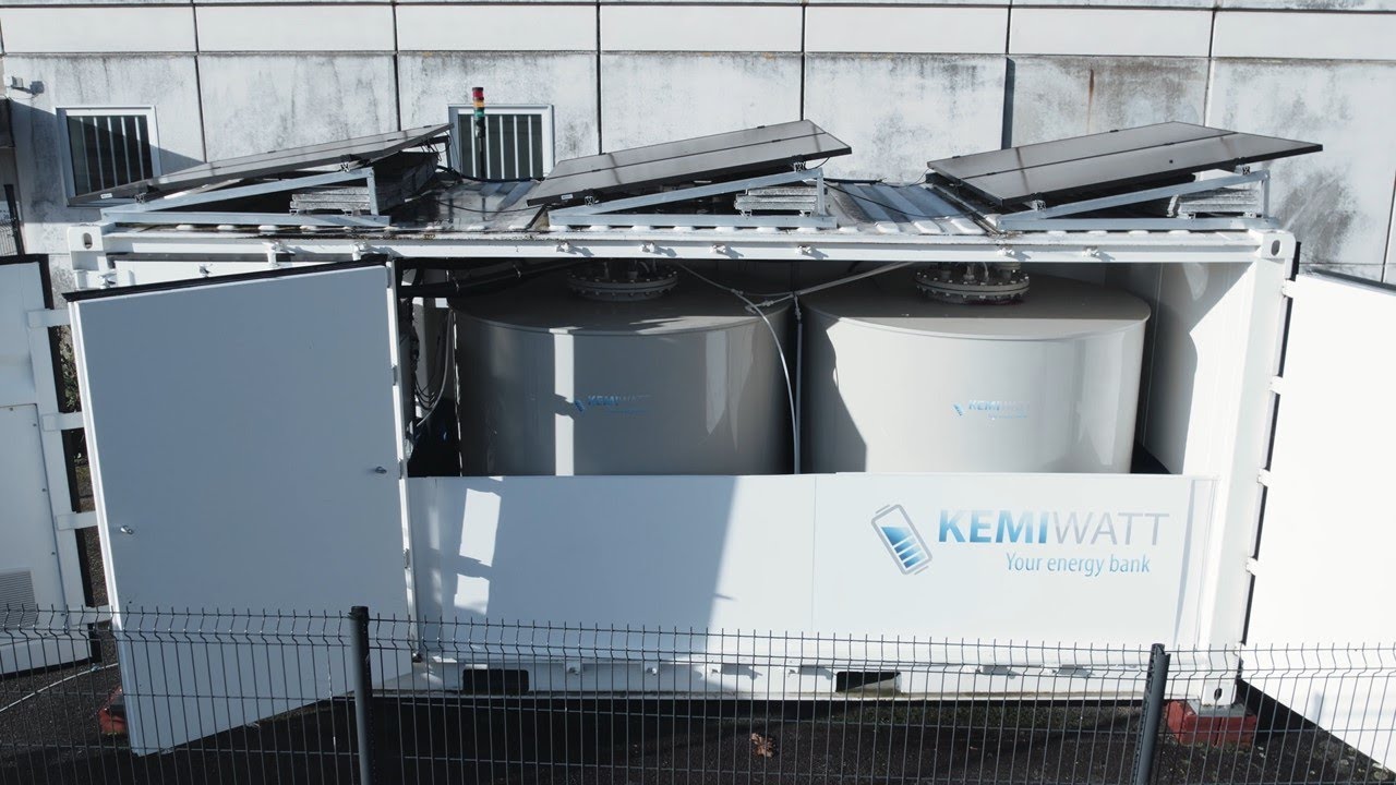 Kemiwatt's Organic RedOx flow battery - YouTube