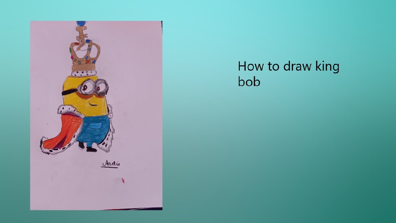 how to draw King Bob with colour pencil in / Stories by Aadi - YouTube