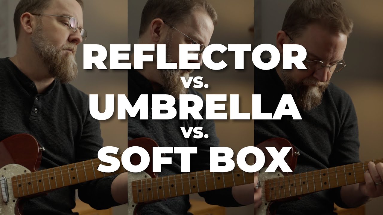 3 Light Modifiers Compared - Reflector, Umbrella, and Soft Box - YouTube