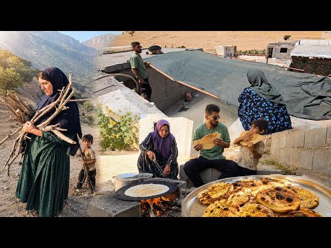 From Gathering Firewood to Cooking a Delicious Meal | Building a Shade Shelter | Nomadic Family Life