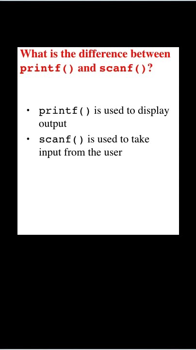 🖨️ Printf Vs Scanf In C Input And Output Explained Youtube 3339