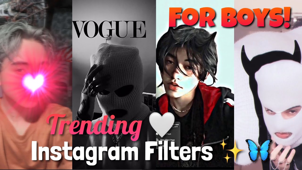 INSTAGRAM FILTERS 2022 FOR BOYS 🦋 | CUTE TRENDY AND AESTHETIC INSTAGRAM ...