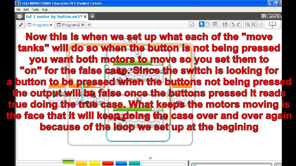 Ev3 Software Tutorial 1 How To Use A Button - YouTube