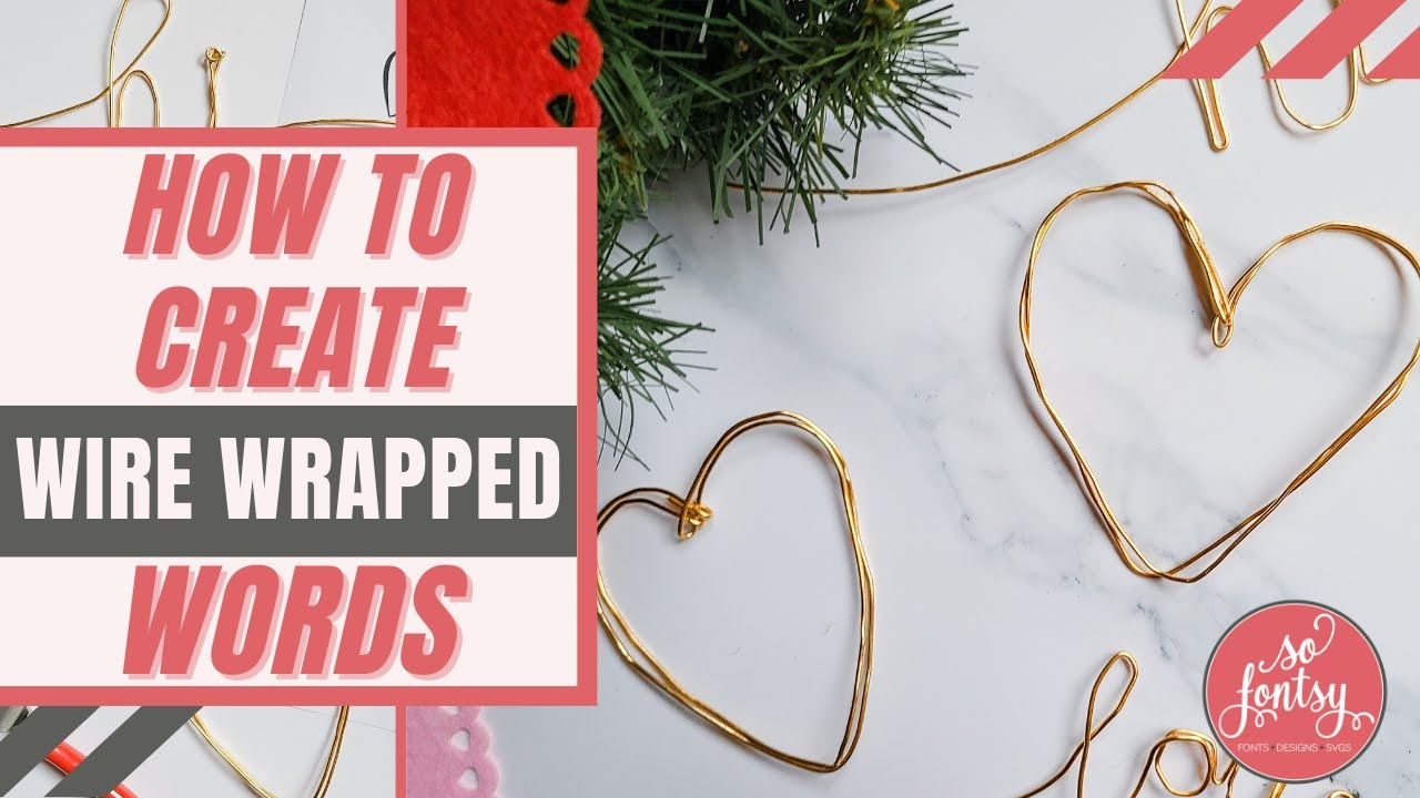 😍 DIY Wire Wrapped Words using a Font 🙌 - YouTube