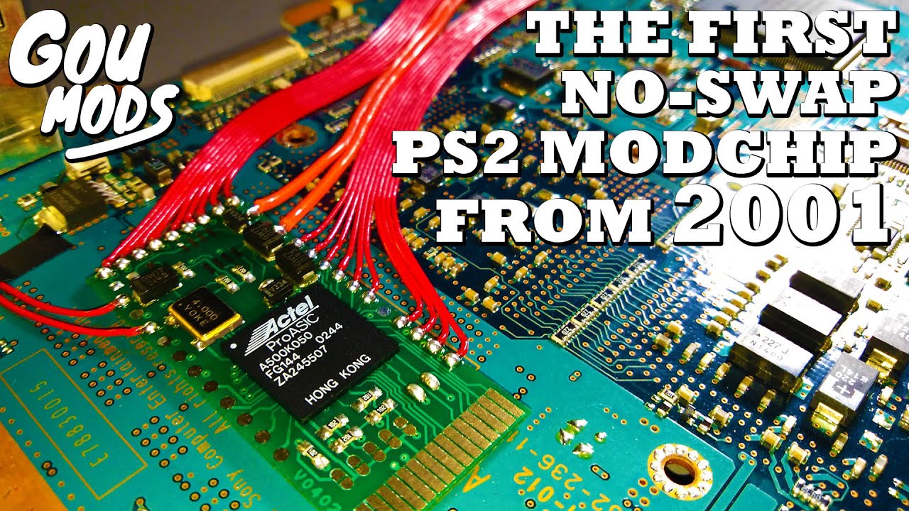 Messiah Installation - Vintage Playstation 2 Modchip(2001) - YouTube