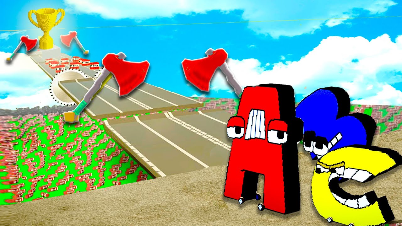 Alphabet Lore Cars vs Challenge Impassable Bridge | Teardown - YouTube