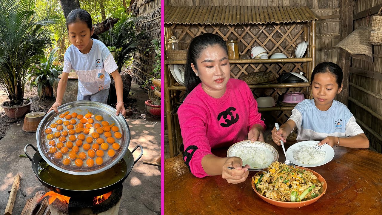 Smart girl Pich cook 100 eggs with country style - Cooking with ...