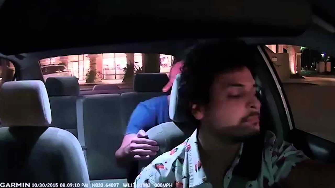 Uber rider's attack on driver caught on dash cam - YouTube