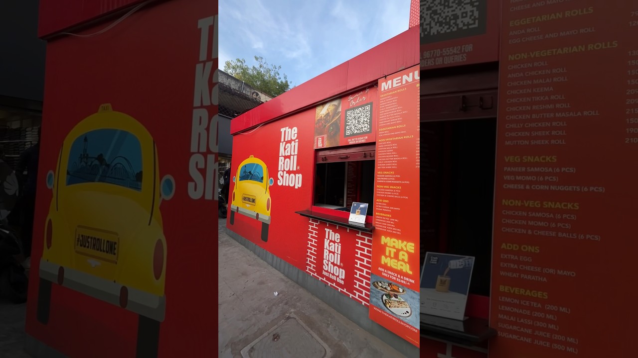 ♨️💥THE KATI ROLL SHOP💢💥location in comment ️💥#foodie #vlog #shortsfeed ...