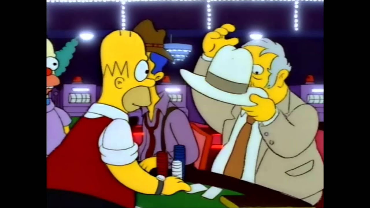 The Simpsons - Homer is a blackjack dealer - YouTube